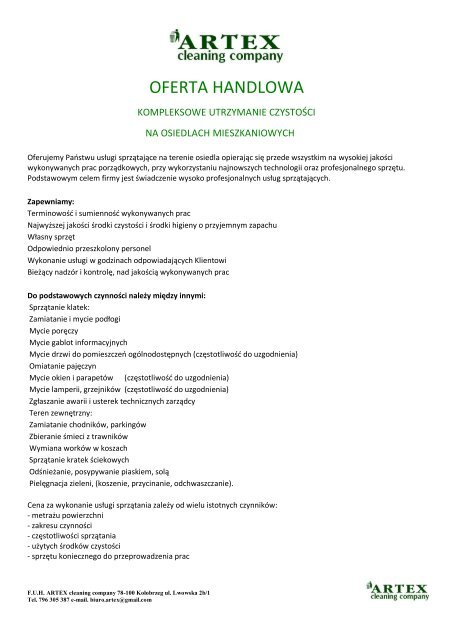 OFERTA HANDLOWA