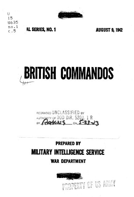 British Commandos - Command and General Staff College
