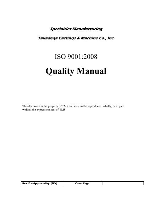 Quality Manual - Tmsco.com