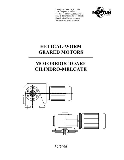 Descarca fisa tehnica - Neptun Gears