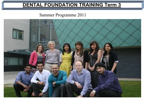 DENTAL FOUNDATION TRAINING Term 3 - West Midlands Deanery