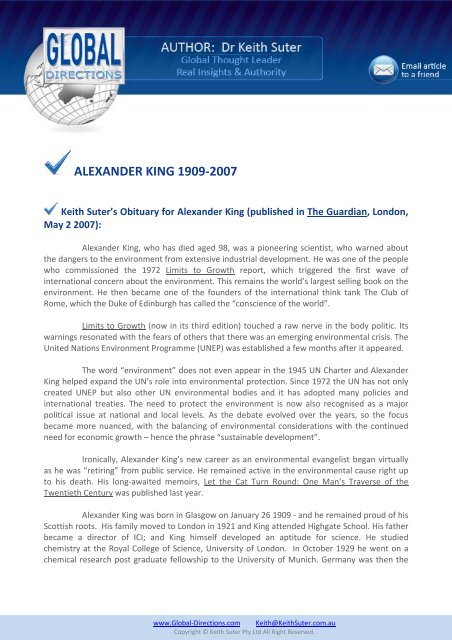 Alexander King Author