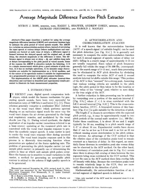 Average Magnitude Difference Function Pitch Extractor