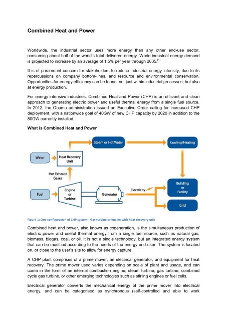 Combined Heat and Power - Energy Efficiency