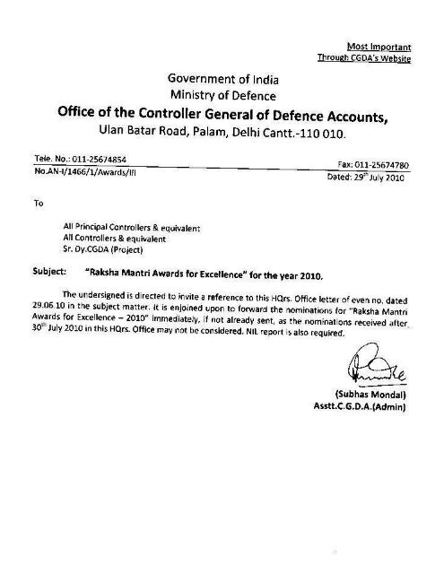 Untitled - CGDA-Controller General of Defence Accounts