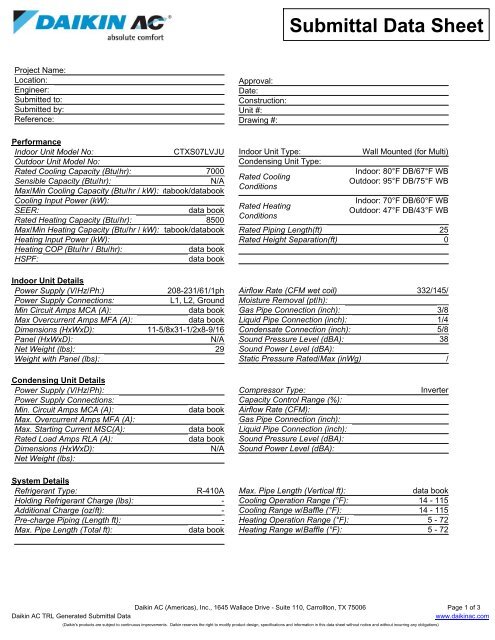 CTXS07LVJU - Daikin AC