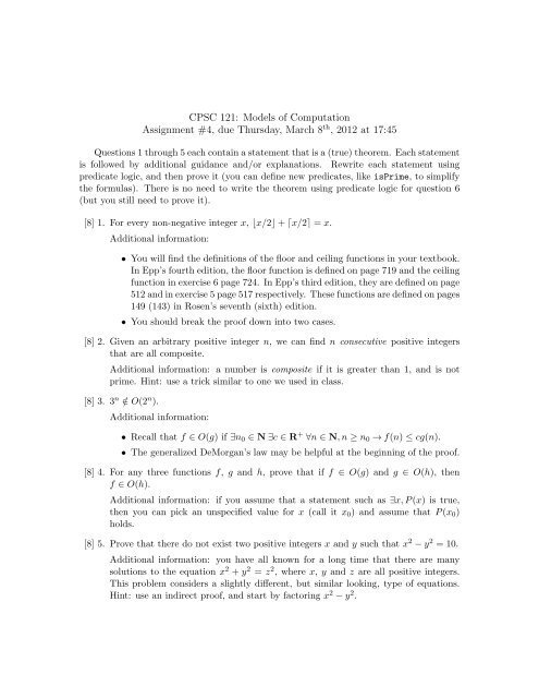 CPSC 121: Models of Computation Assignment ... - Ugrad.cs.ubc.ca