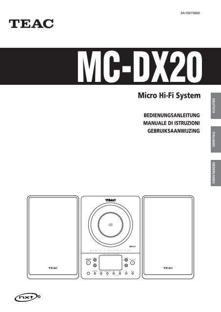 Micro Hi-Fi System - TEAC Europe GmbH