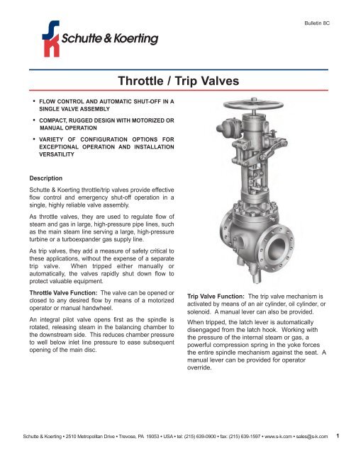 Throttle / Trip Valves
