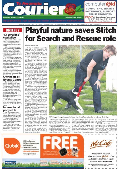 Te Awamutu Courier - May 5th, 2011 - Te Awamutu Online