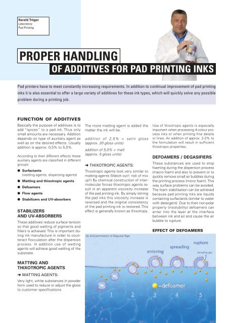 Proper handling of Additives for Pad Printing Inks - Coates Screen