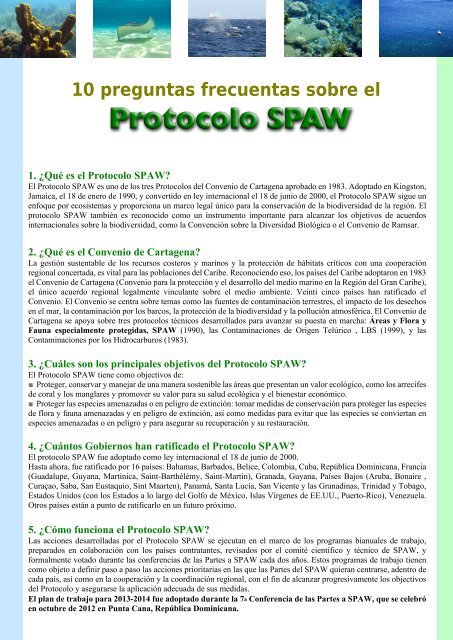 Protocolo SPAW - CAR-SPAW-RAC