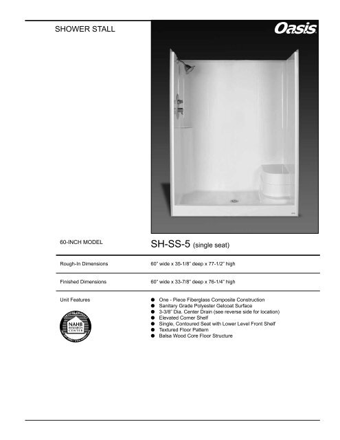 SHOWER STALL - Oasis Bath