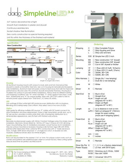 SimpleLine LED 3 - dado lighting