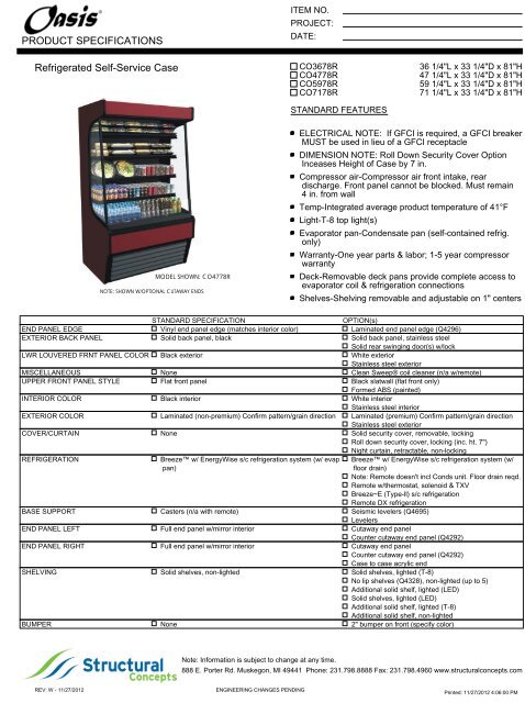 Spec Sheet - KCL Cutsheets