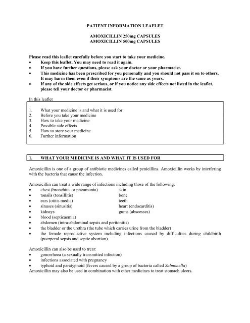 PATIENT INFORMATION LEAFLET - Athlone Laboratories