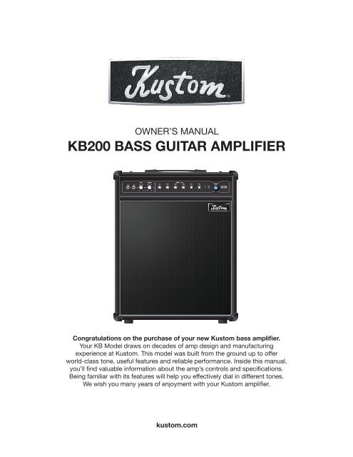 KB200 BASS GUITAR AMPLIFIER - MyDukkan.com