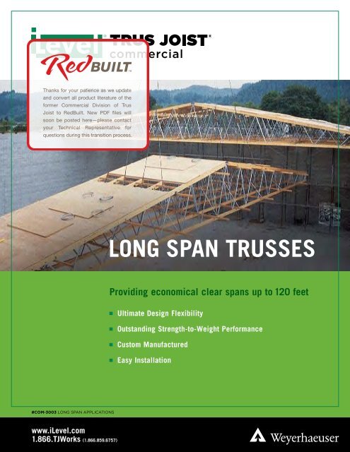 Long Span Applications - RedBuilt