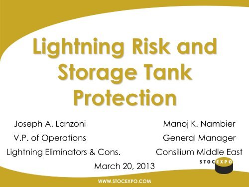 Lightning Risk and Storage Tank Protection - easyFairs