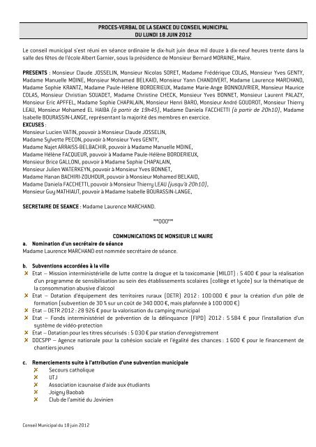 PDF conseil municipal séance ordinaire du lundi 25 juin 2012 - Gestion De Projet PDF Télécharger ...