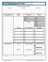 ONE-PAGE STRATEGIC PLAN: HOW TO COMPLETE by ... - Gazelles