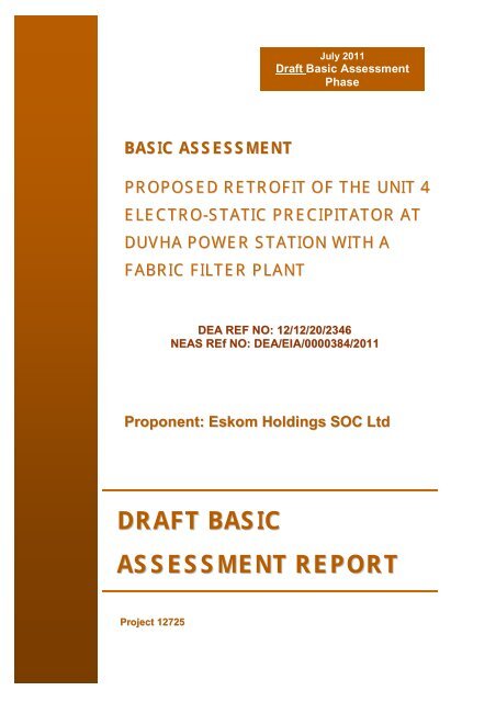 Draft Basic Assessment Report.pdf - Zitholele.co.za