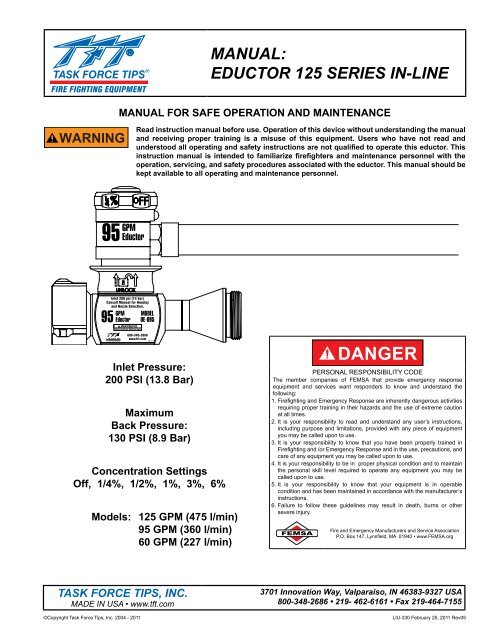 DANGER - Task Force Tips