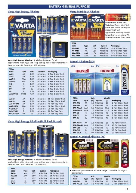 BATTERY GENERAL PURPOSE