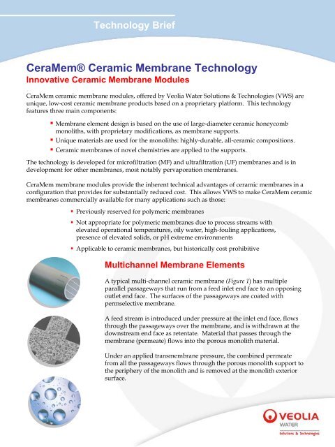 CeraMem® Ceramic Membrane Technology - Tundra Process ...