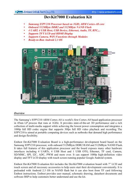 DevKit7000 Evaluation Kit