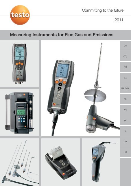 Measuring Instruments for Flue Gas and Emissions - Test Line