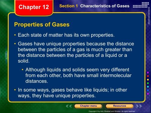 Properties Of Matter Gas