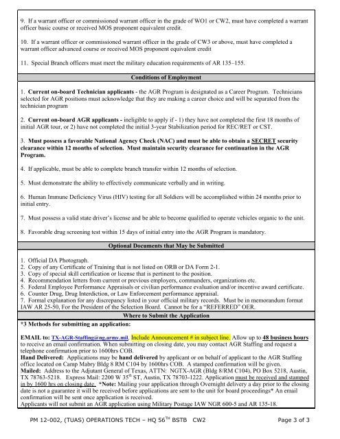 Point of Contact for Posi