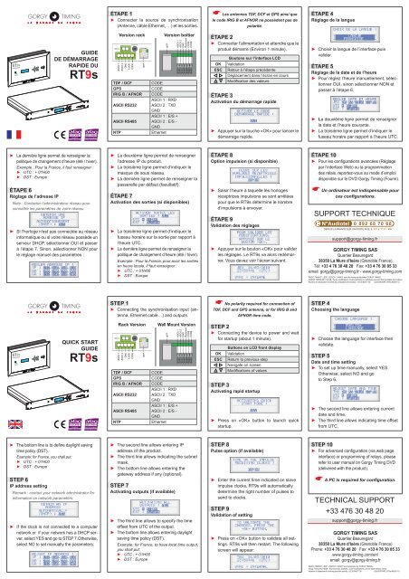 QUICKSTART RT 9s - Gorgy Timing