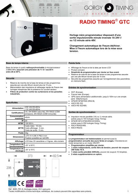 RADIO TIMING GTC - Gorgy Timing