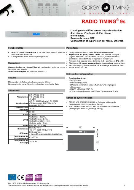 RADIO TIMING 9s - Gorgy Timing