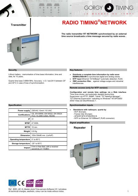RADIO TIMING NETWORK - Gorgy Timing