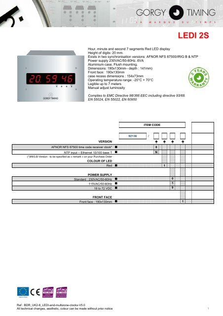 LEDI 2S - Gorgy Timing
