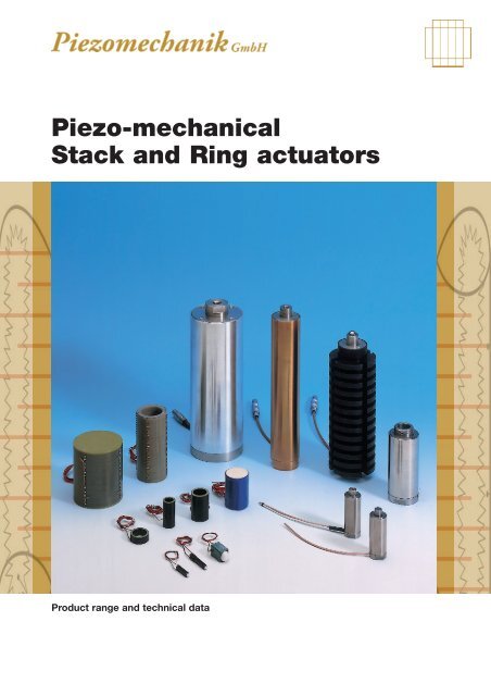 1. Stack type piezo actuators