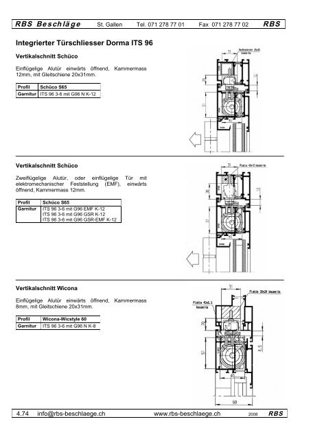 Dorma ITS 96 - Rbs-beschlaege.ch