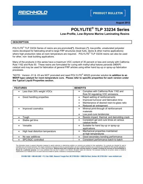POLYLITE TLP 33234 Series.pdf - Reichhold