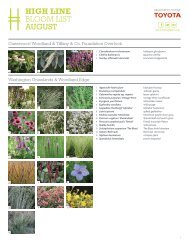 HIGH LINE PLANT LIST - The High Line