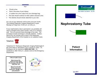 Nursing Management of Patients with Nephrostomy Tubes ...