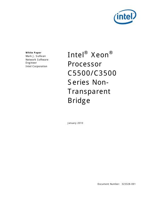 Xeon Processor C5500/C3500 Series Non-Transparent Bridge - Intel
