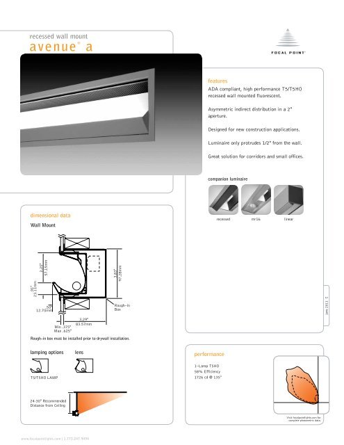 Recessed Wall Mount FAVAW - Focal Point