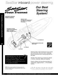 SeaStar steering dimensions
