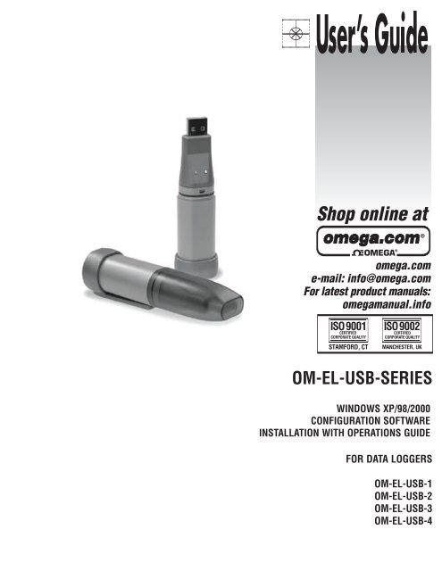 om-el-usb-series data loggers