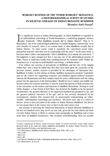 Birendra Nath Prasad* - Center for Ethics of Science and Technology