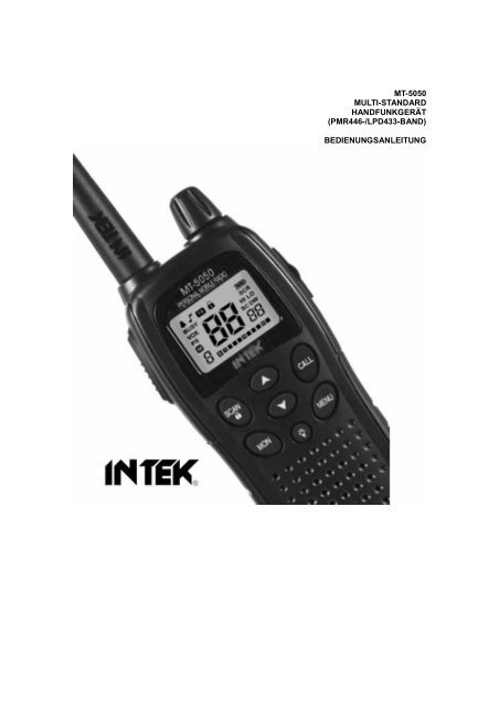 INTEK MT-5050 Bedienungsanleitung - Scannernet.nl