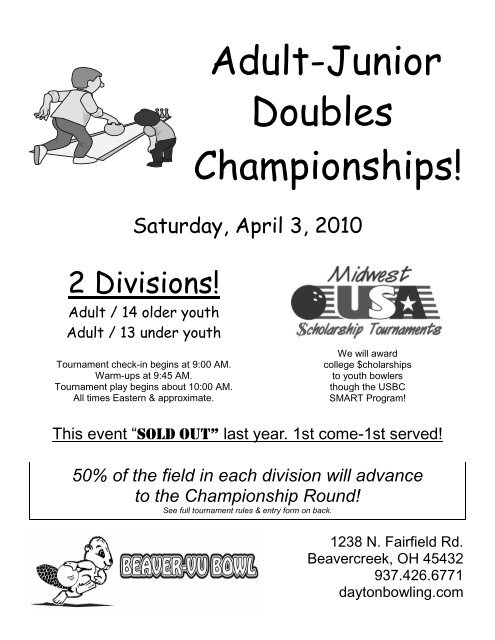 Adult-Junior Doubles Tournament Flyer 2010 - Dayton Bowling